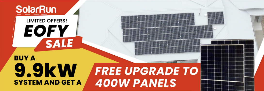 9.9kW System - Free Upgrade to 400W Panel - EOFY Sale | Solar Run